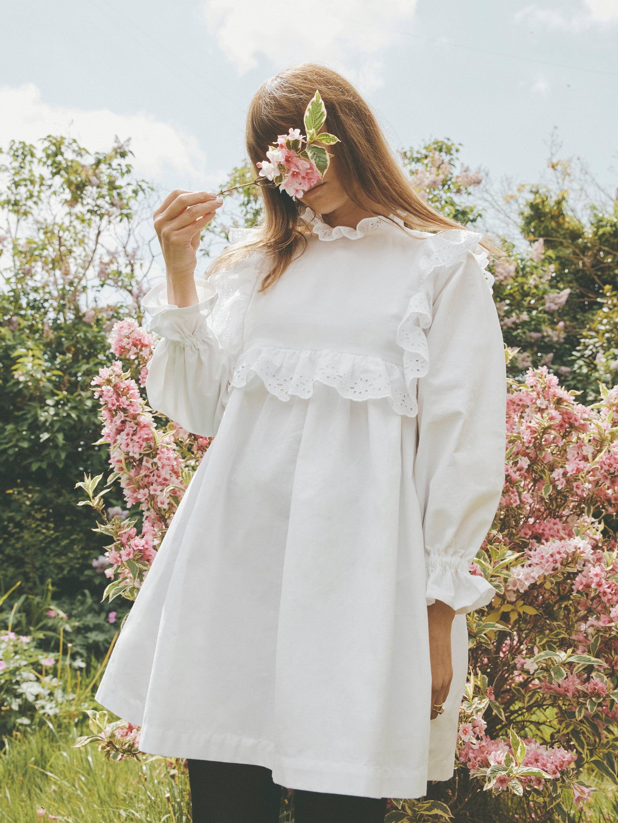 Rachel Bakewell x Benjamin Fox - White Broderie Anglaise Dress - Summer ...